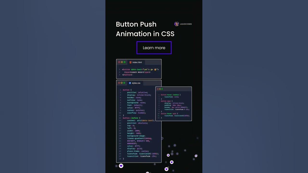 Button Push Animation In Css Techno Guru Buttonpush Css3 Animation Websitedesign 