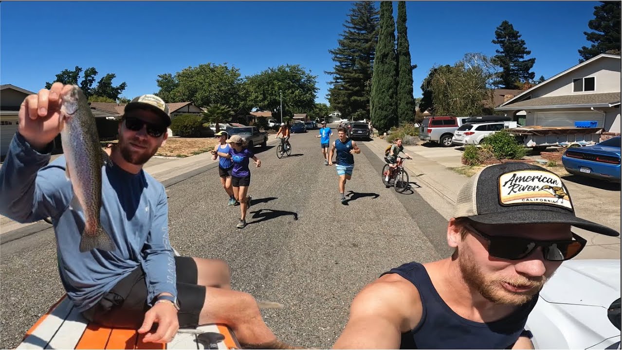 American River Run, Bike, Float, & Fish | Steelhead in August! - YouTube