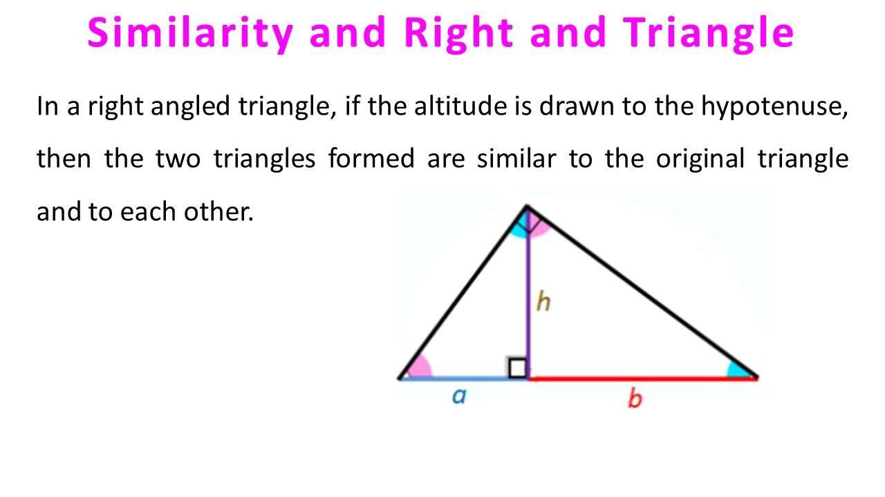 Similarity and Right angle Triangle - YouTube