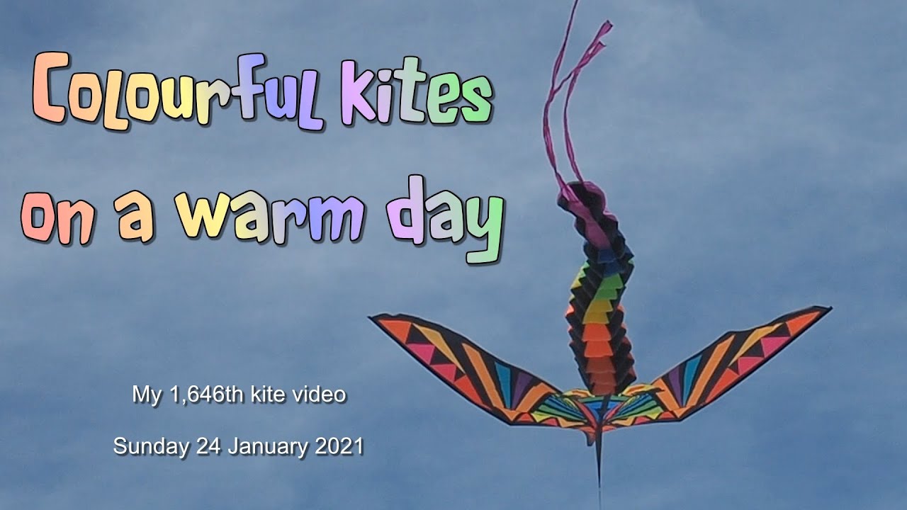 Colourful kites on a warm day - YouTube