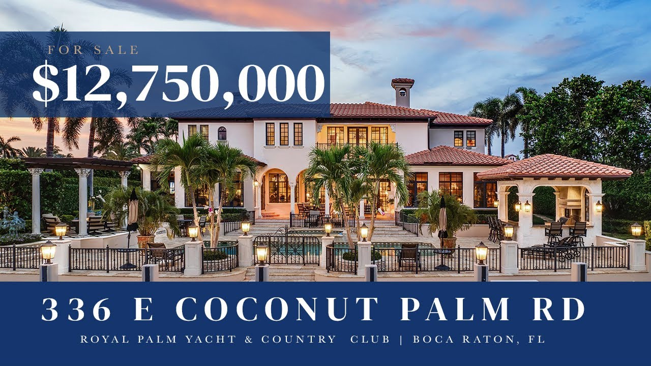 Tour a $12.75M Trophy Waterfront Property in Boca Raton! - YouTube