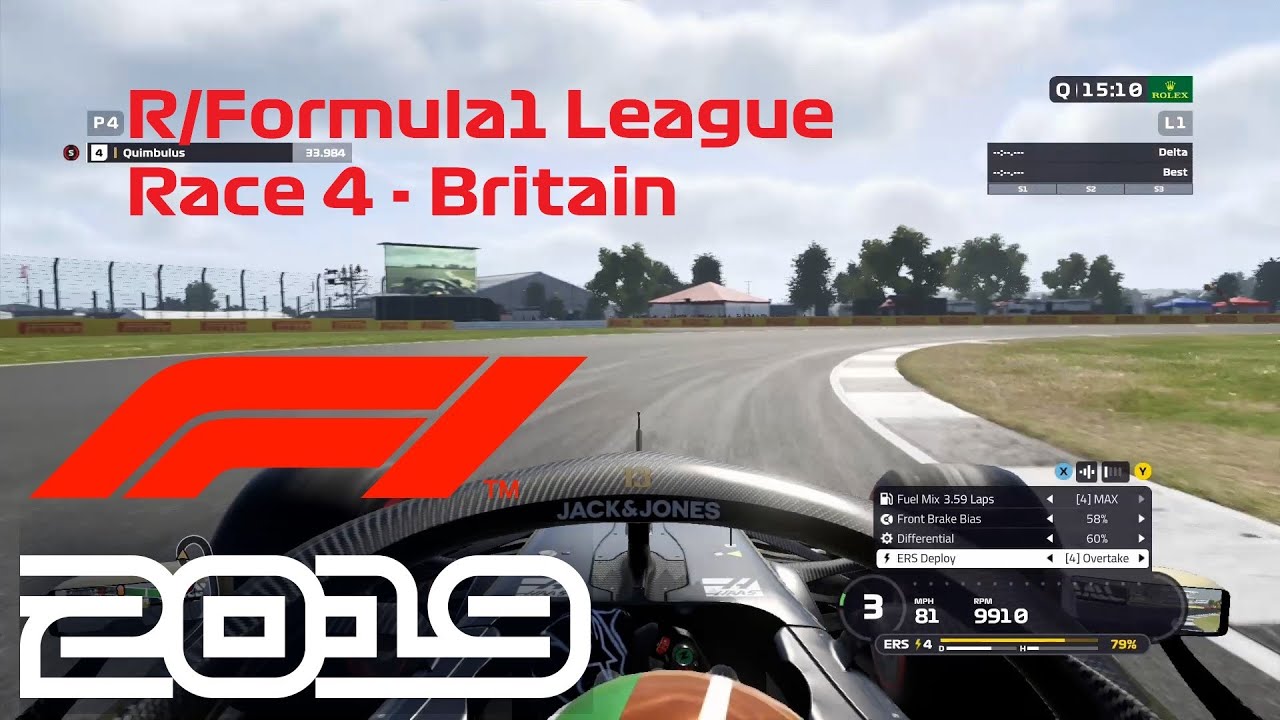 F1 2019 Reddit F1 League Race 4 Britain (Full Session) - YouTube