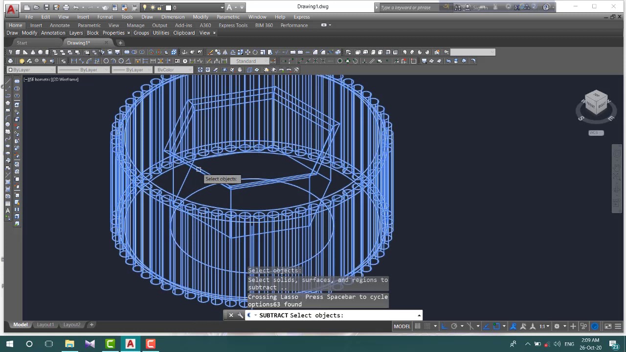 How to creat allen bolt in Auto Cad - YouTube