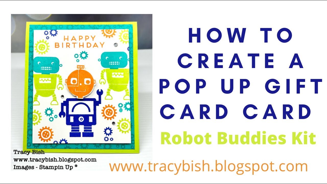 How to Create A Pop Up Gift Card using the Robot Buddies Kit! - YouTube