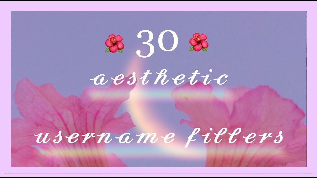 30 AESTHETIC USERNAME FILLERS | 𝓐𝓵𝓸𝓮 𝓬𝓵𝓸𝓾𝓭☁️ - YouTube