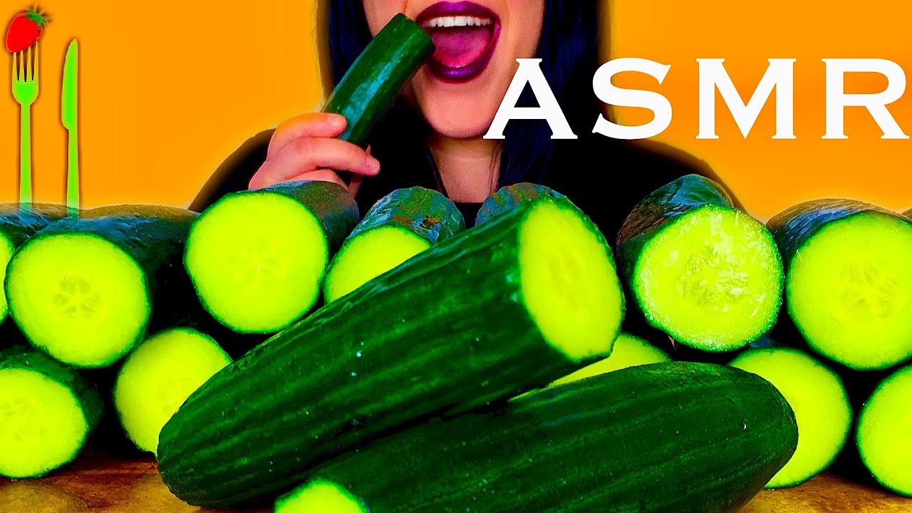 ASMR Cucumbers Mukbang Challenge Eating Show | KC Connection (No ...