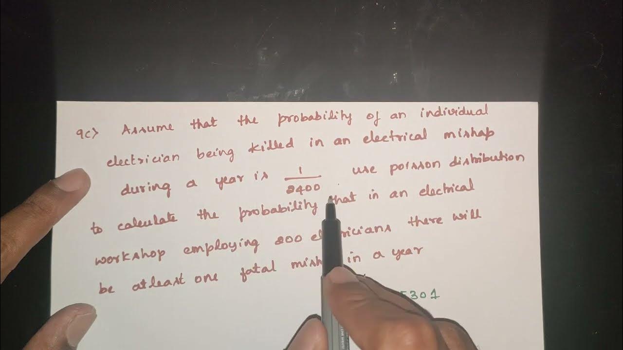BMATE301 Module 5 | Model Question Paper 1 (Q. 9c) | Poisson probability distributions | - YouTube