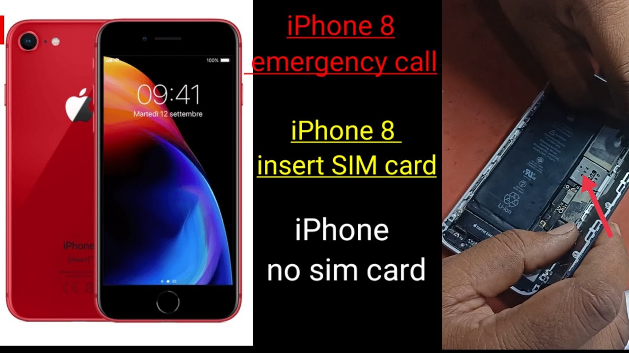 iPhone 8 insert sim card no sim card emergency call solution - YouTube