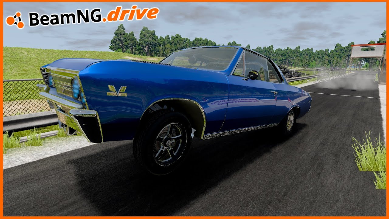 DRAG RACING IN 1966 CHEVELLE!! - BEAMNG.DRIVE MP - YouTube