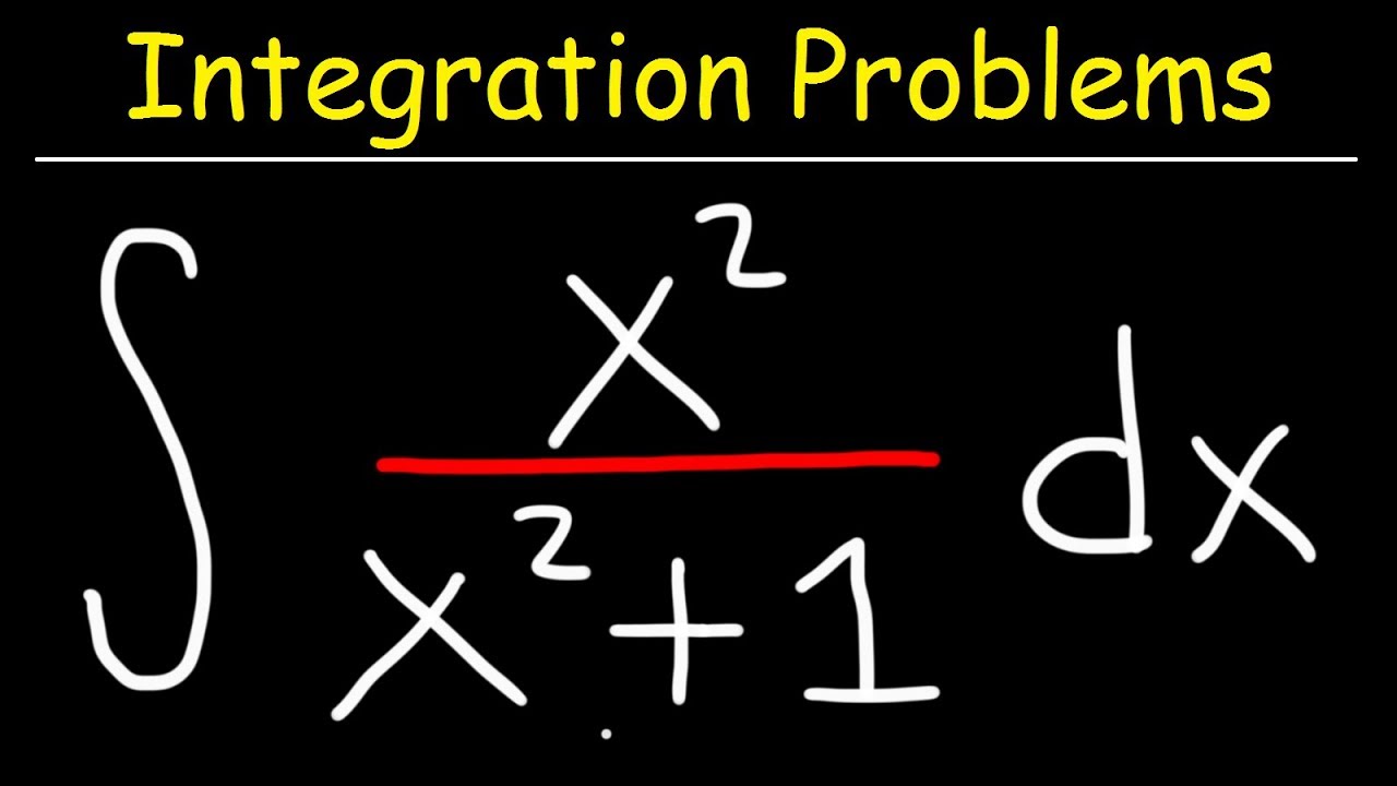 Integral Of X 2 x 2 1 YouTube