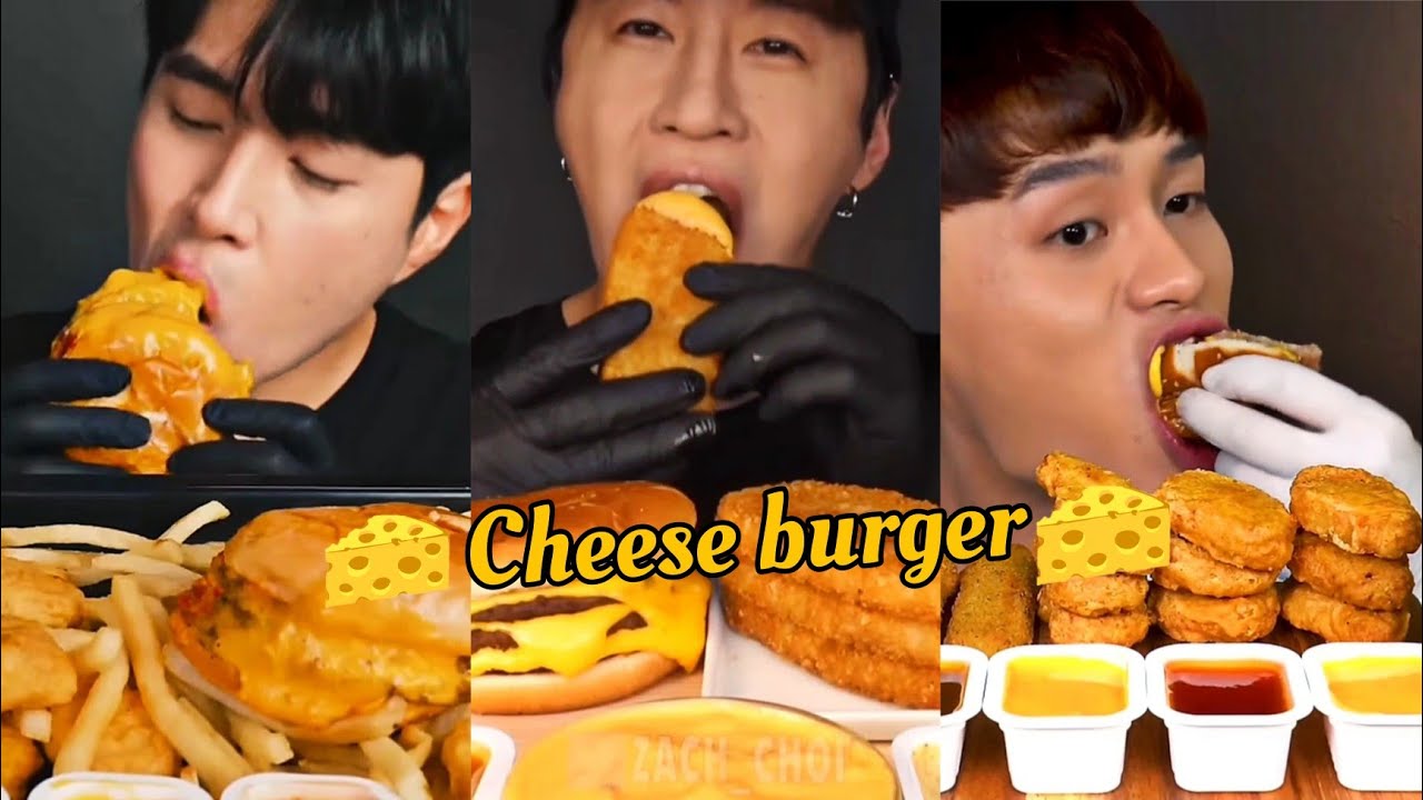 Asmr Eating Cheese Burger 🧀🍔|Mukbang compilation |Only Bites - YouTube