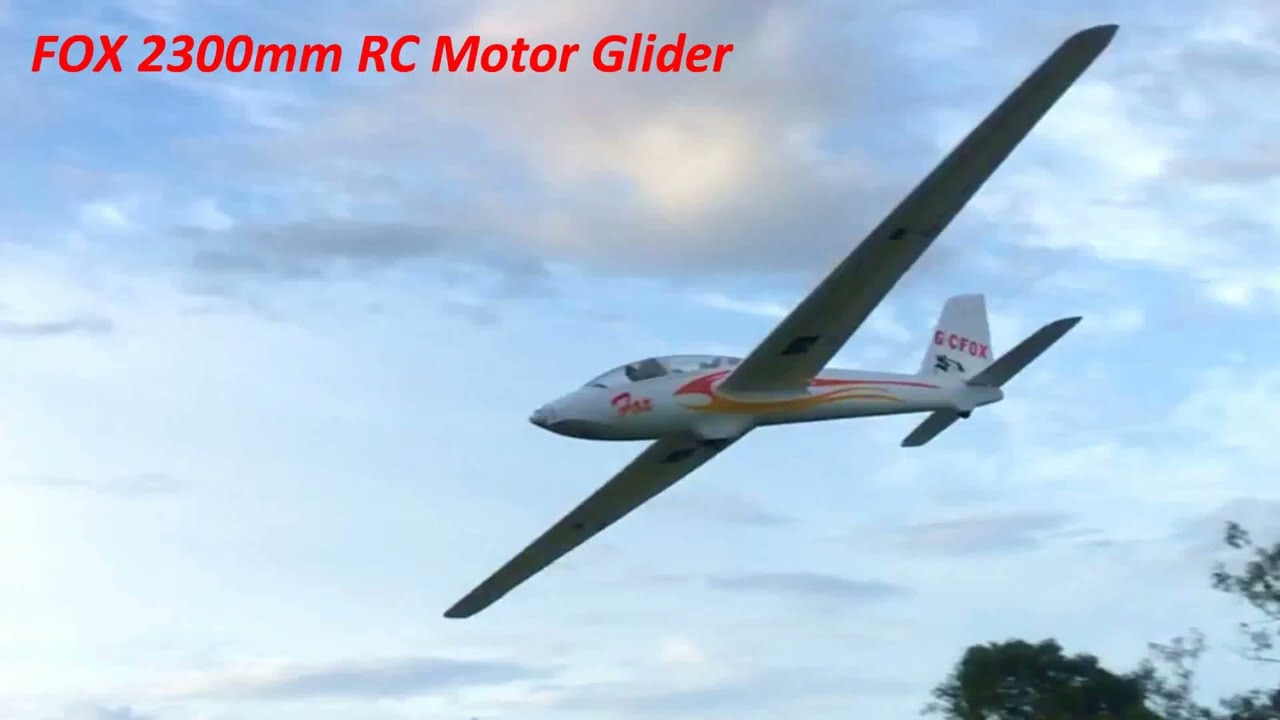 fms V2 FOX 2300mm RC Glider - YouTube