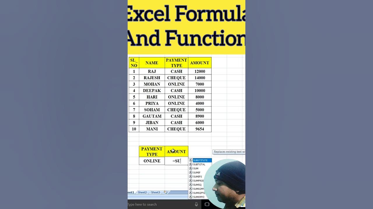 🔥 Ms Excel Formula And Function #shortvideo #shorts #youtubeshorts - YouTube