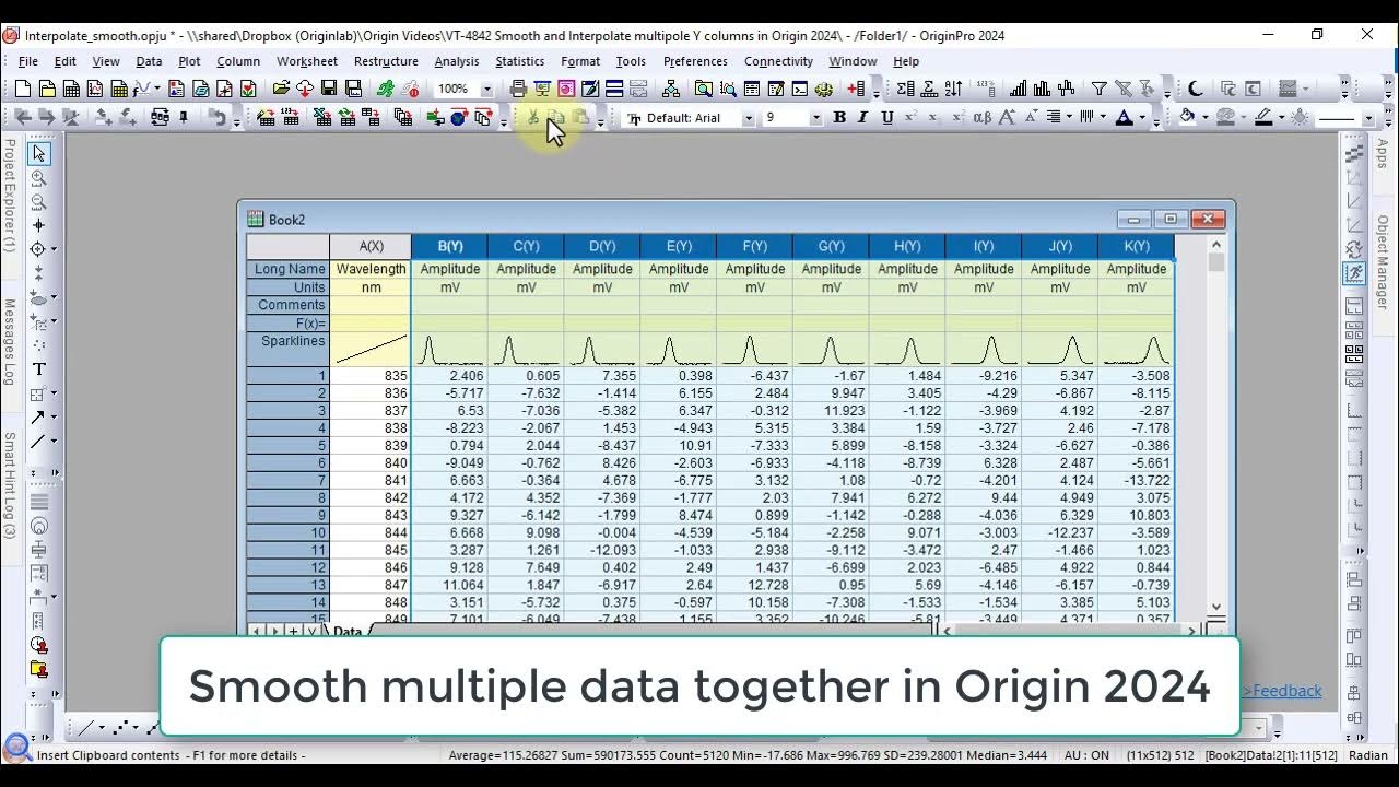 Smoothing and Interpolating/Extrapolating multiple data sets is easier in Origin 2024 - YouTube