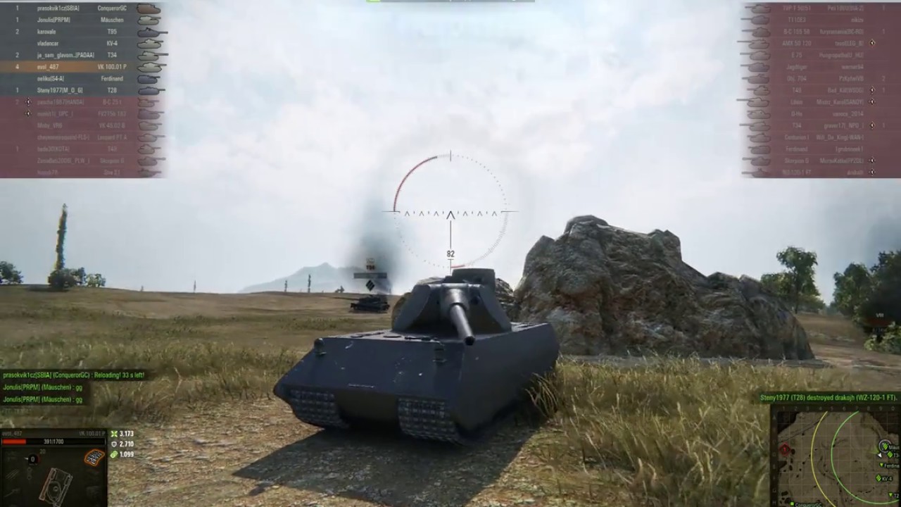 World of Tanks VK100.01P Stock, in Tier X Battle - YouTube