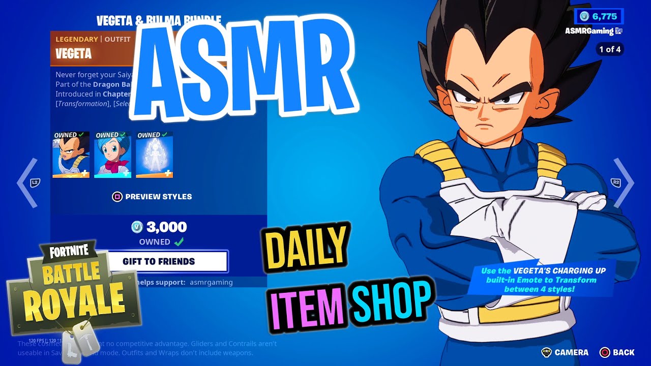 Asmr Fortnite Vegeta And Goku Skins Are Back Daily Item Shop ๐ฎ๐ง