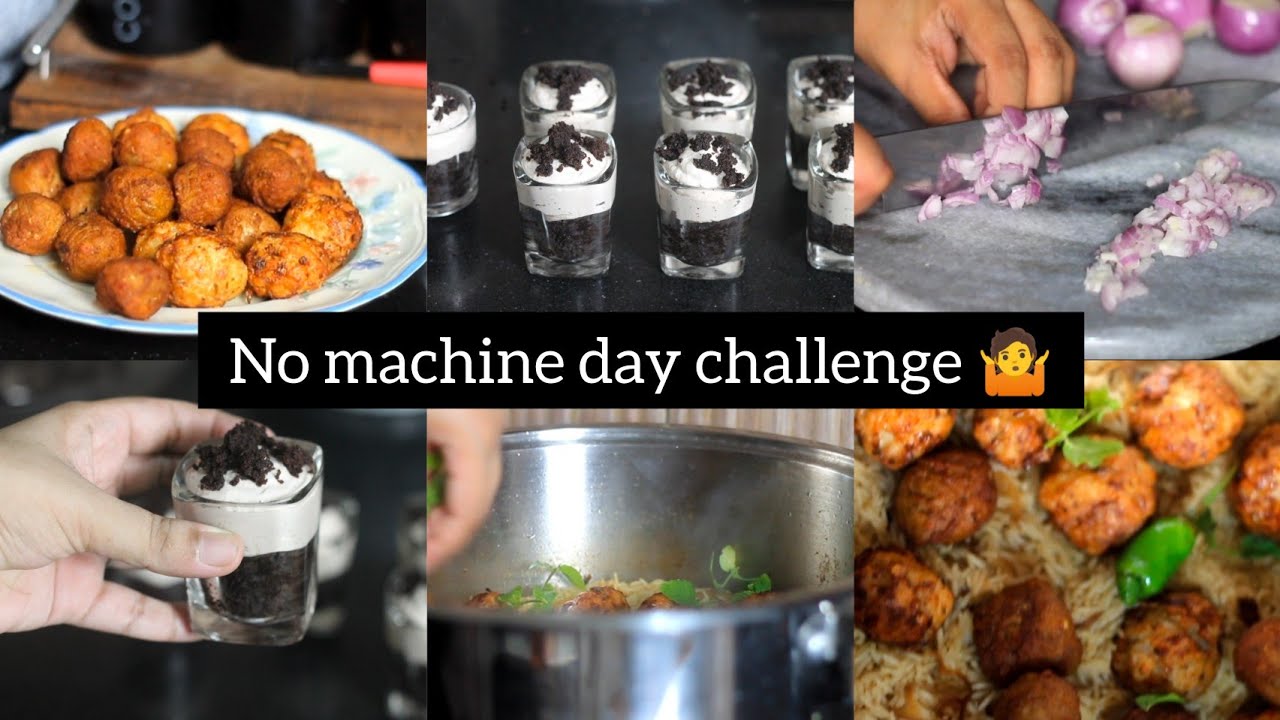 I give a challenge to myself 😂 no Machine day| food vlog by cooking ...