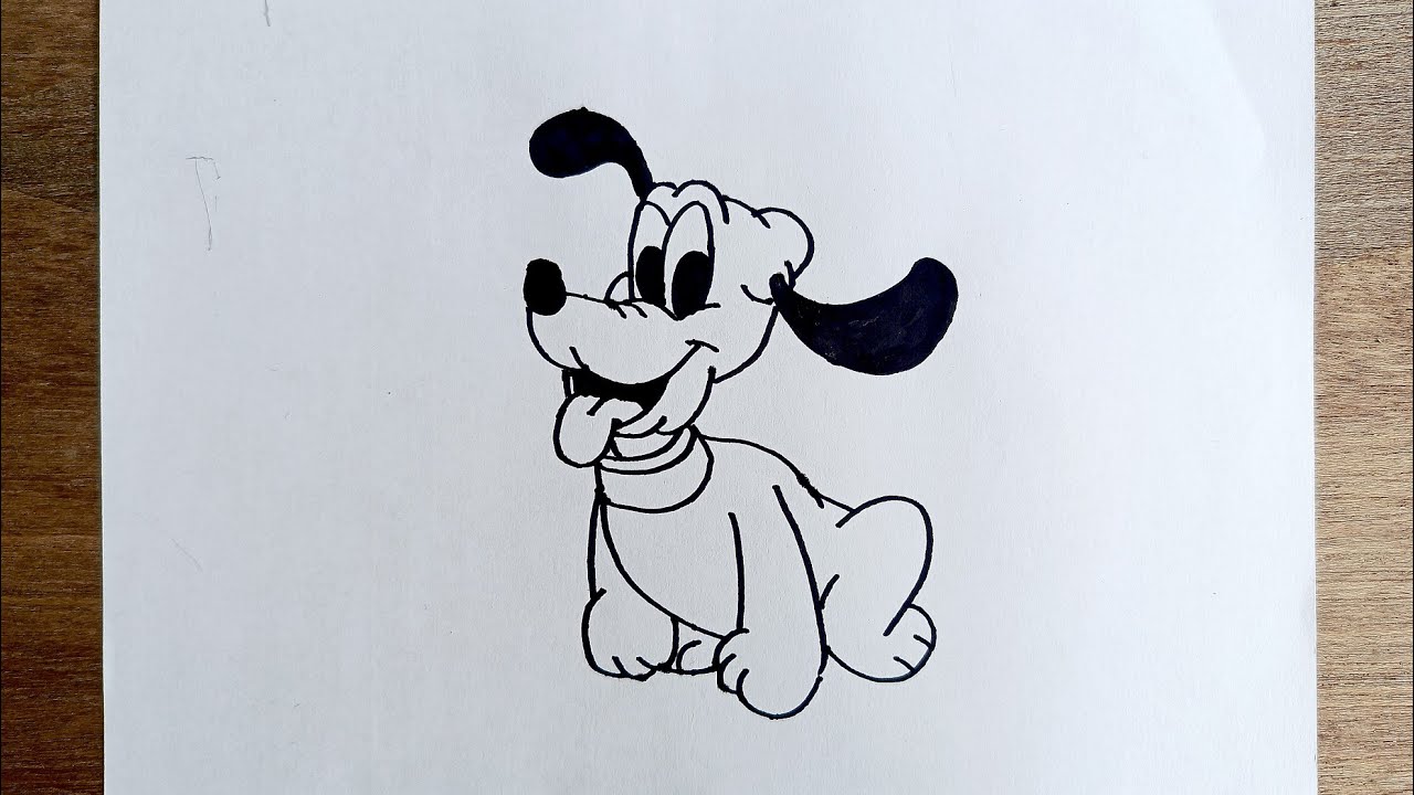 How to Draw Disney Pluto | Cara Menggambar Pluto dari Disney - YouTube