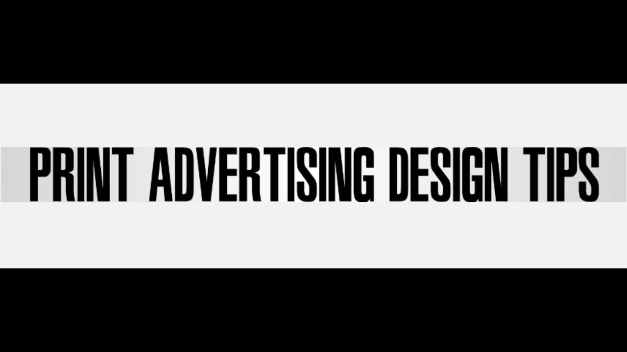 Useful Tips for Designing a Print Ad - YouTube