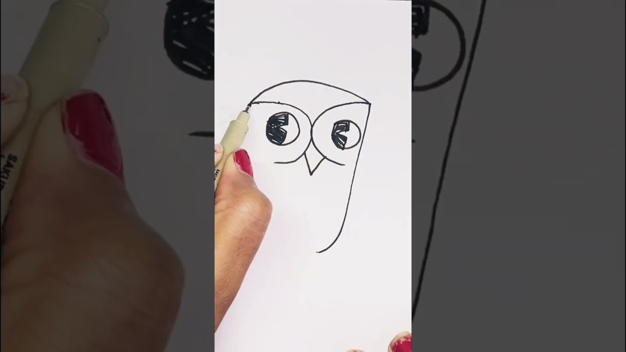 X = 🦉 | easy drawing | Convert x into owl 🦉 | Easy trick to draw owl 🦉 ...