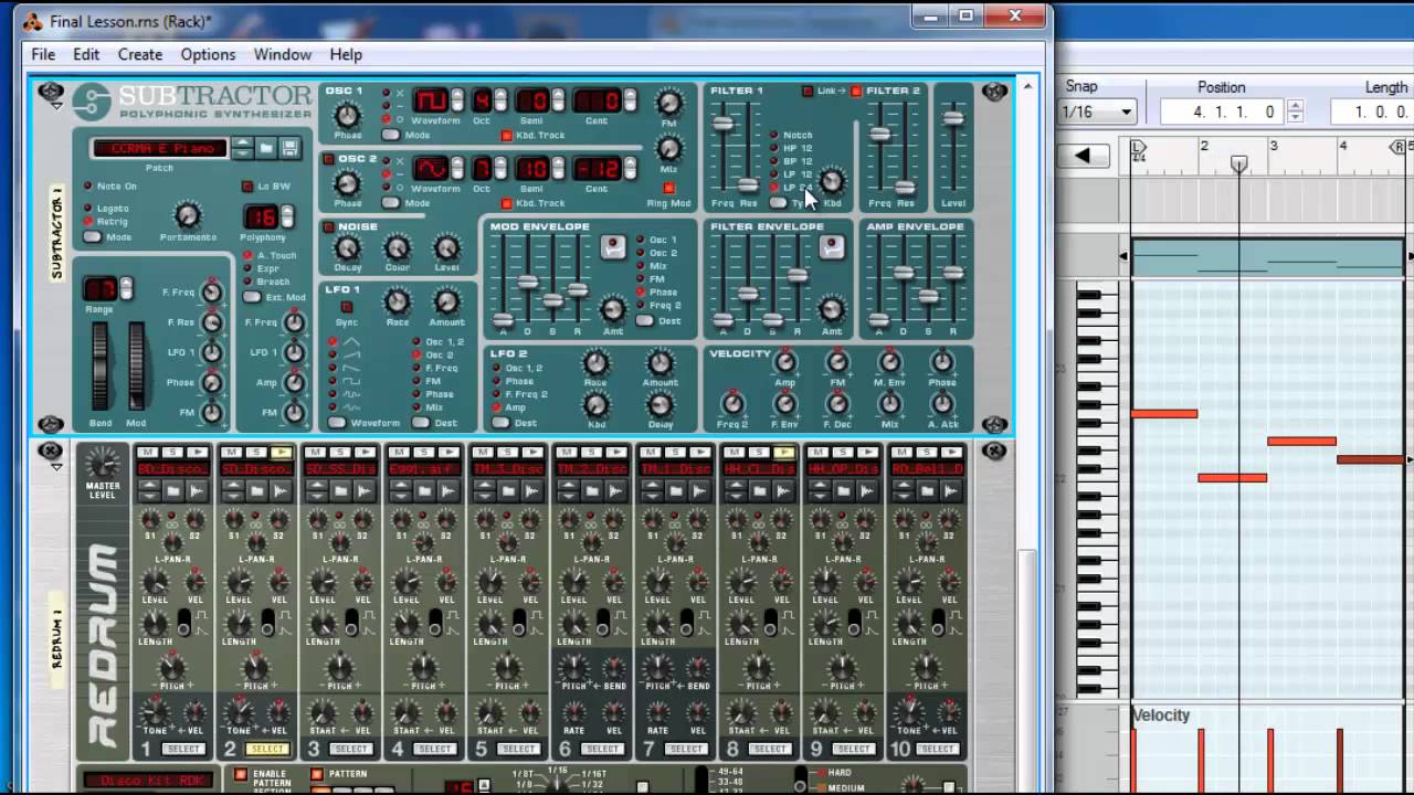 Synth Modules Usage in Reason 5 - YouTube