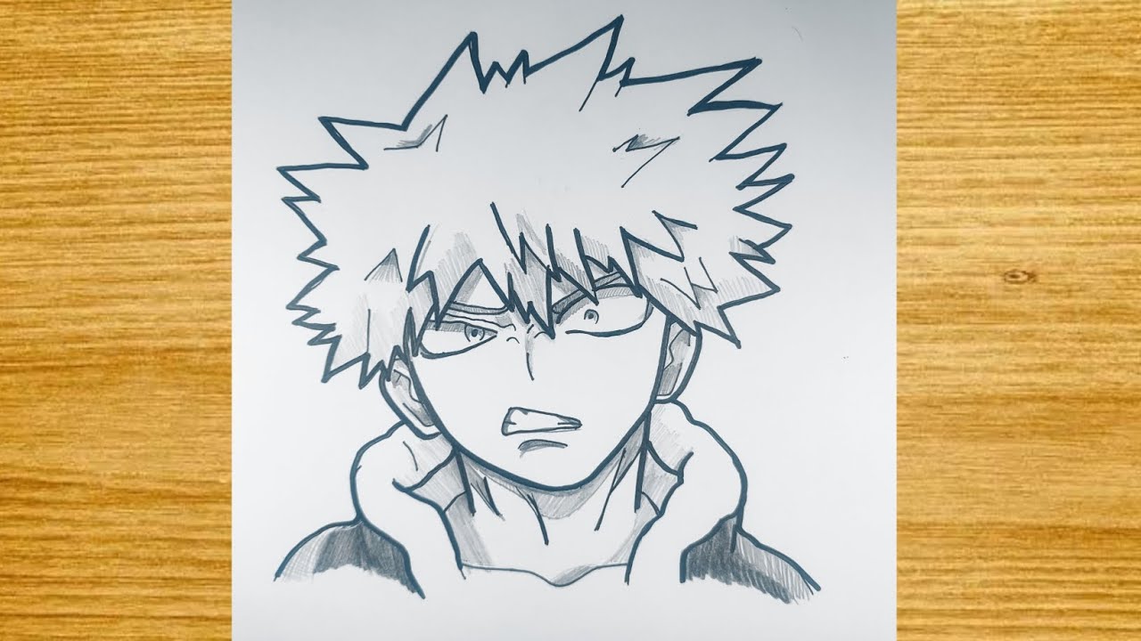 HOW TO DRAW KATSUKI BAKUGO | STEP BY STEP - YouTube