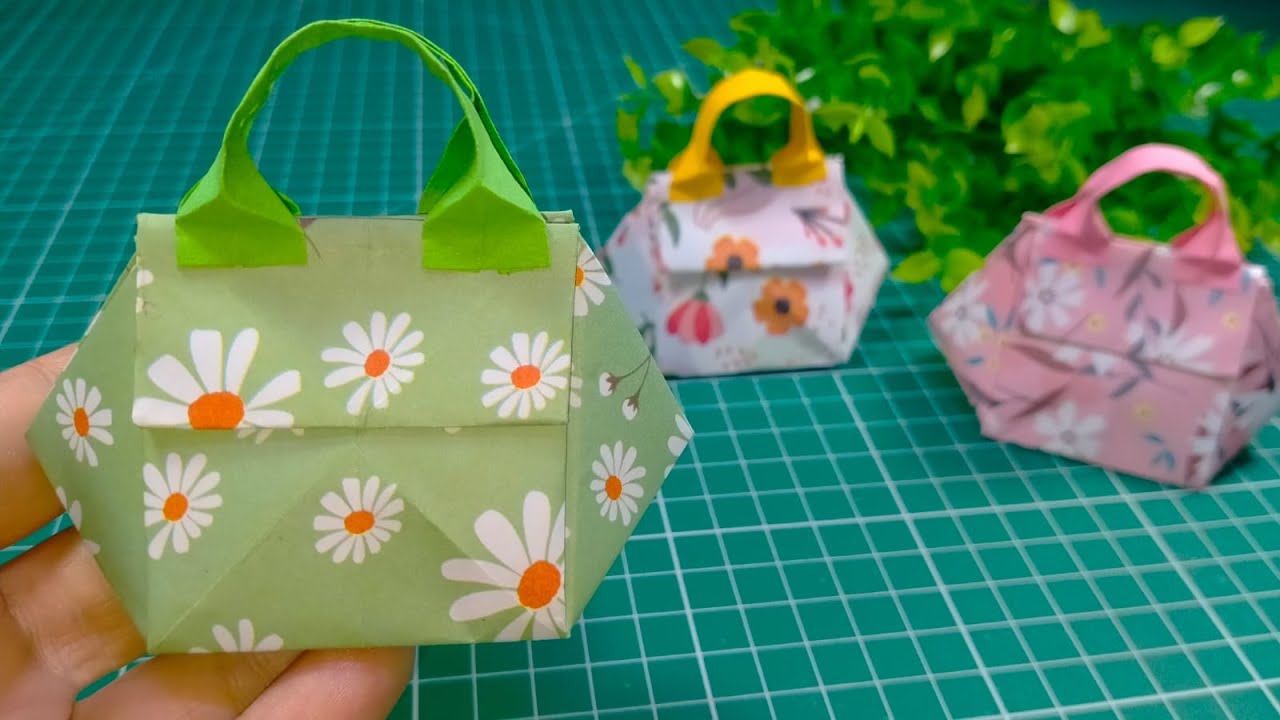 How To Make Origami Paper Bag👜/DIY Mini Paper Handbag👜/Easy Origami ...