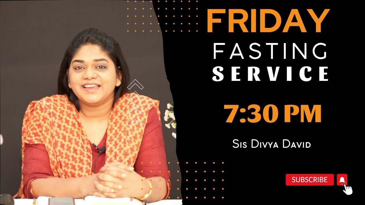 Friday Fasting Prayer Live | Ps. Divya David | Ps. David Raju K | SOW ...
