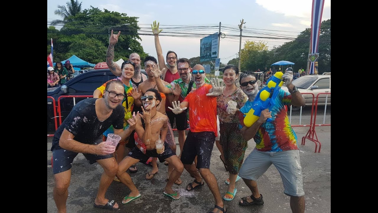 THAILAND Songkran Water Festival Ban Pong Ratchaburi Thailand - YouTube