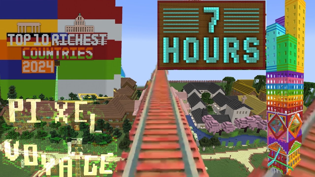 Minecraft 7 hour long roller coaster - Pixel Voyage (one of the longest ...