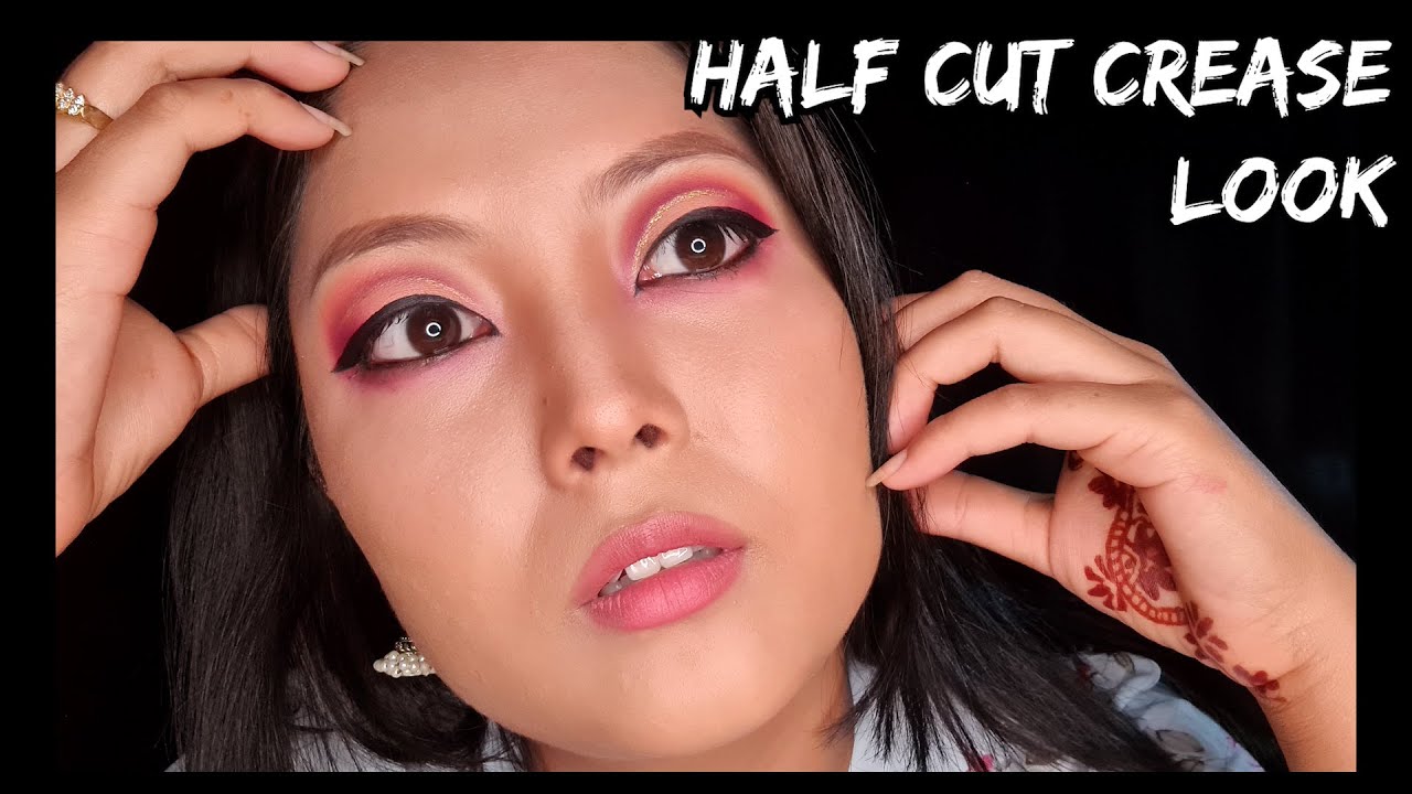 Half Cut Crease Makeup Look | Asian Monolid Eyes| Kiran | Makeup ...