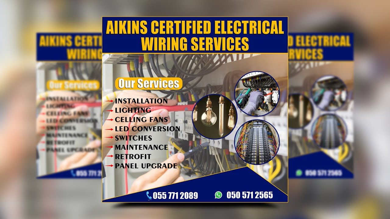 How to design a simple Electrical Poster in Photoshop cc | Electrical ...