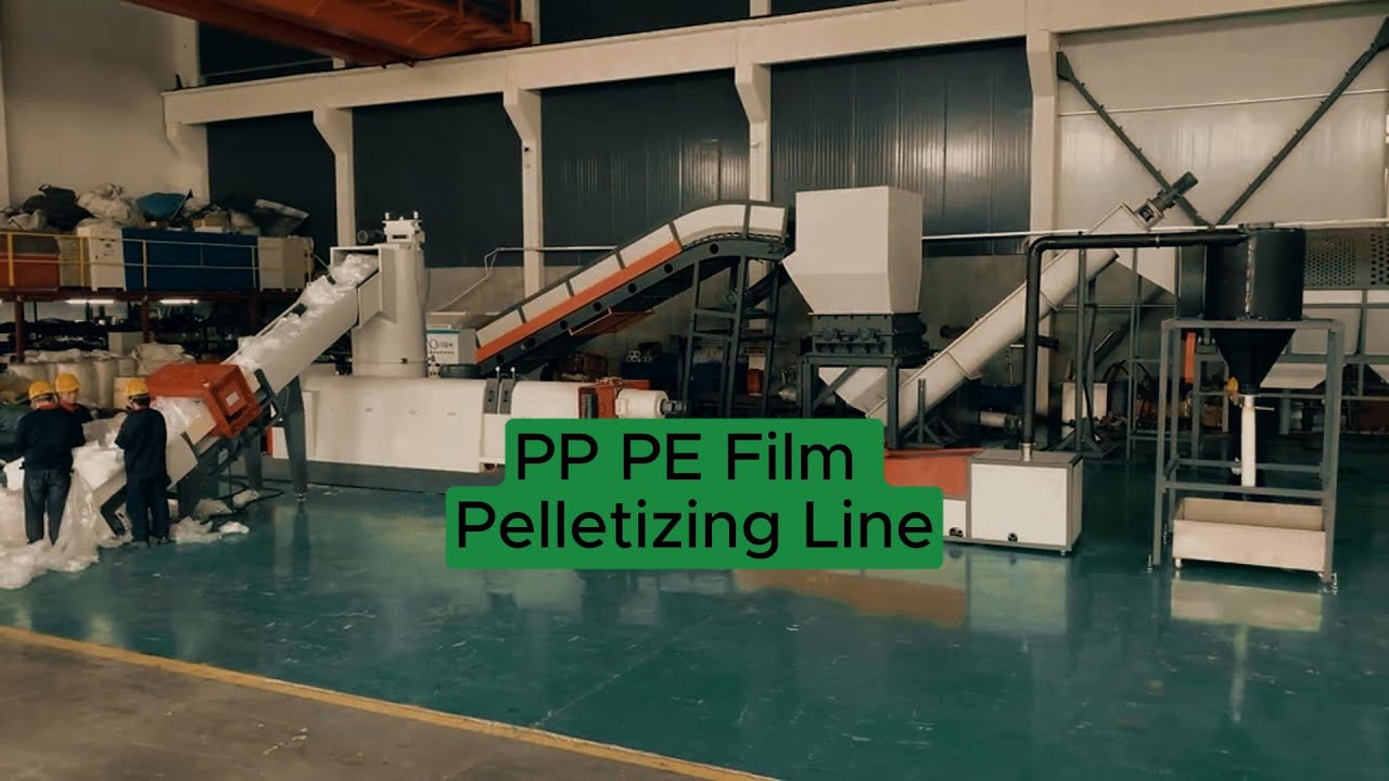 PP PE Film Pelletizing Line - YouTube