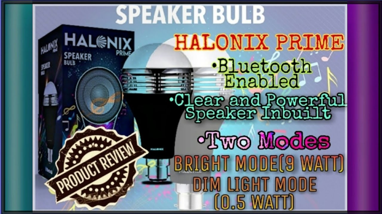 Product Review : Halonix Prime Bluetooth Speaker Bulb - YouTube