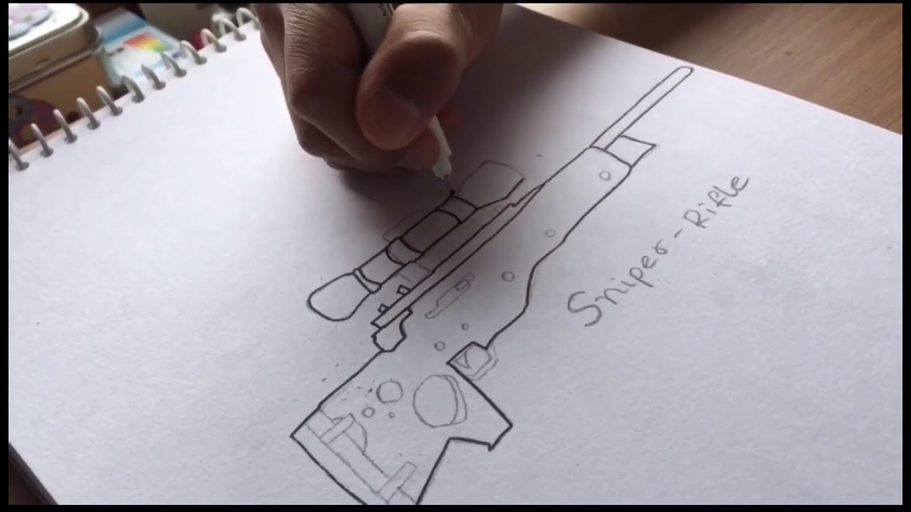 Daja | How To Draw Sniper-Rifle From Fortnite Battle Royale! - YouTube