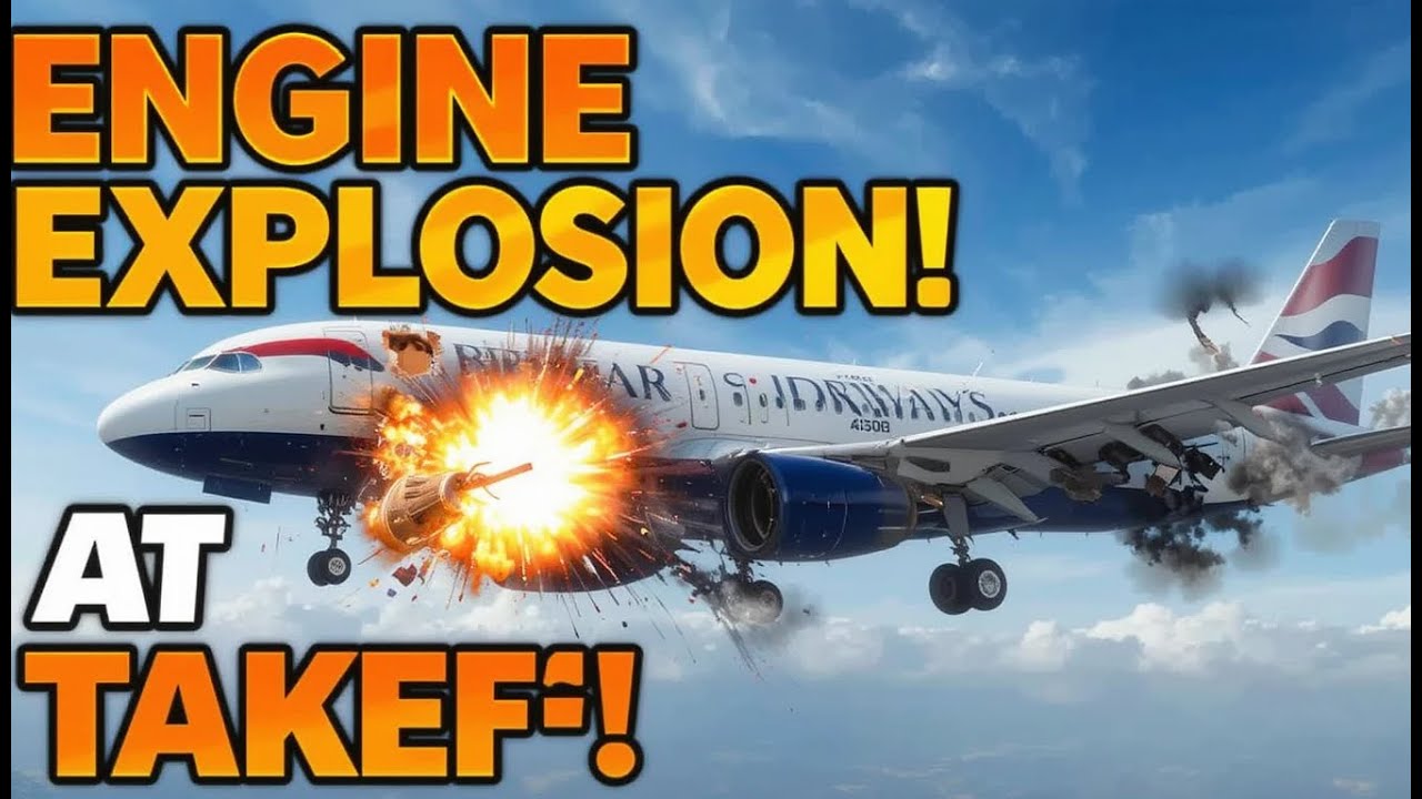 Engine Explodes at Takeoff! British Airways Flight 762 Emergency! - YouTube