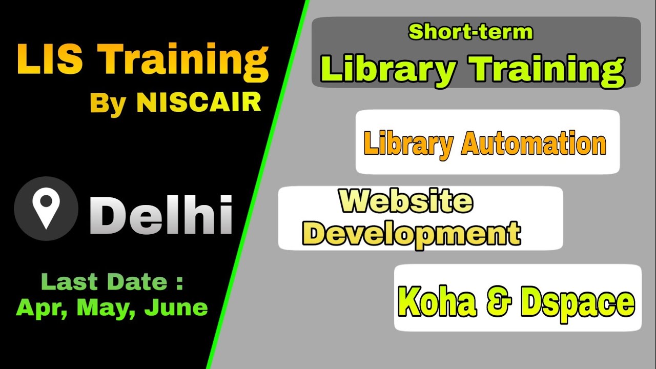 LIS Training by NISCAIR | Library Automation - Koha - Web site ...