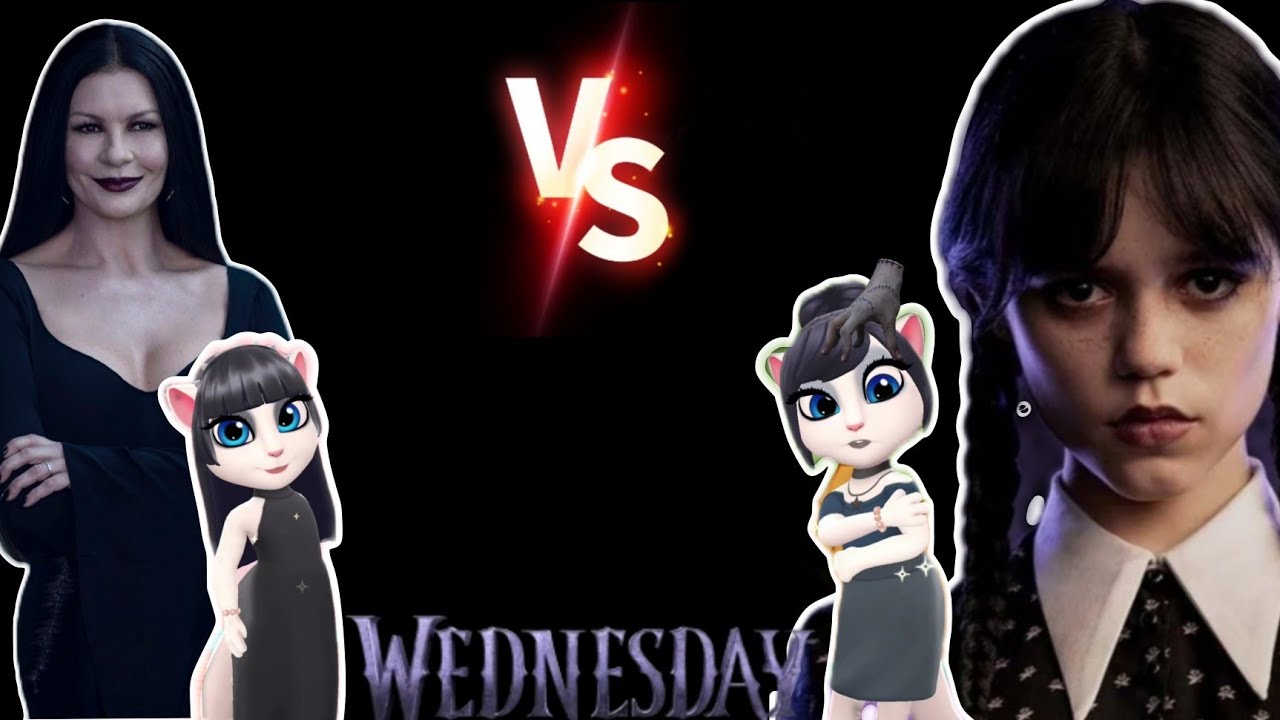 My Talking Angela -new year update Gameplay|Angela vs Wednesday Addams ...