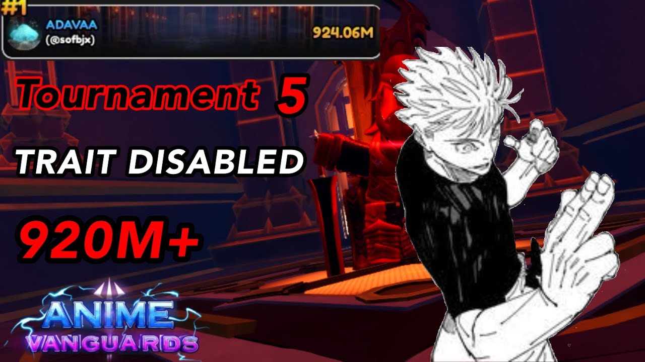 Anime Vanguards | Tournament 5 (TRAITLESS)920M+🔵🔴 - YouTube