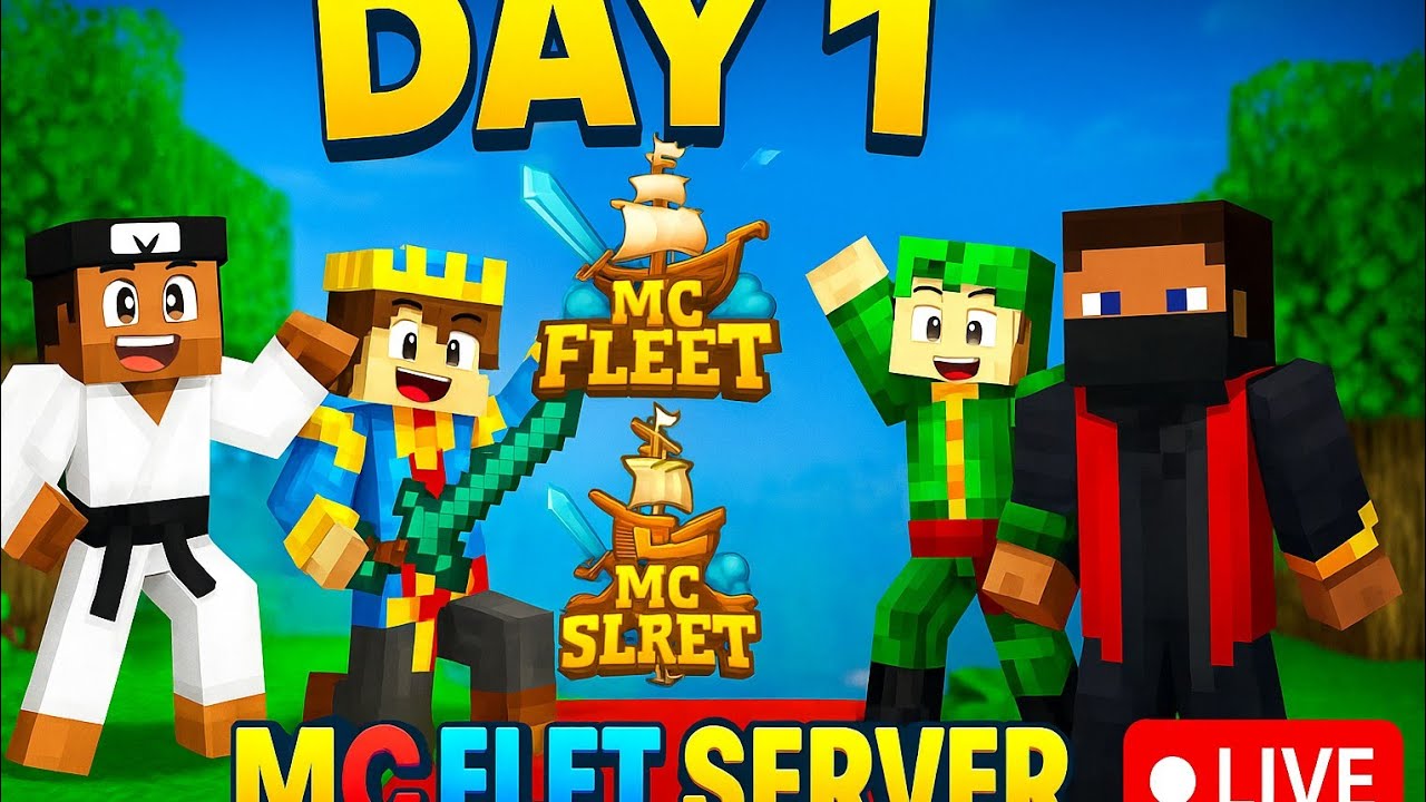 Day 1 In MC Fleet Server @gamerfleet - YouTube