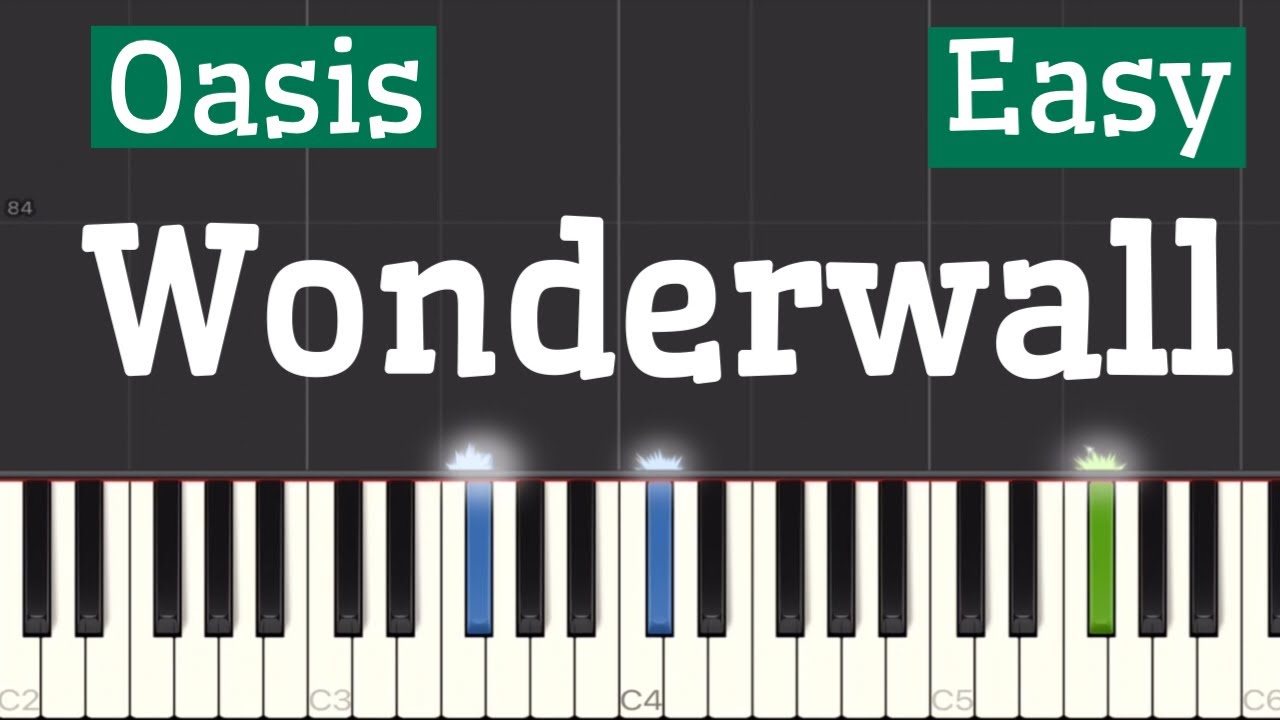 Oasis - Wonderwall Piano Tutorial Easy - YouTube