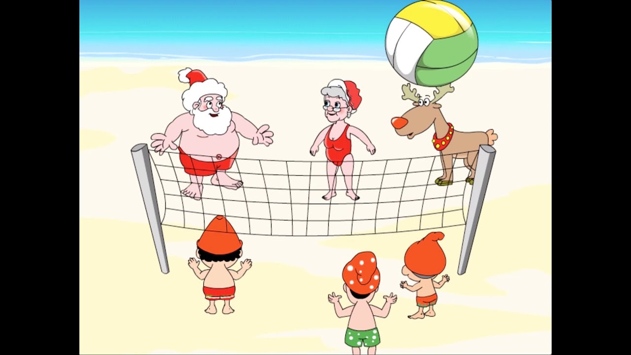 Santa and Elf Volleyball 2D Animation - YouTube