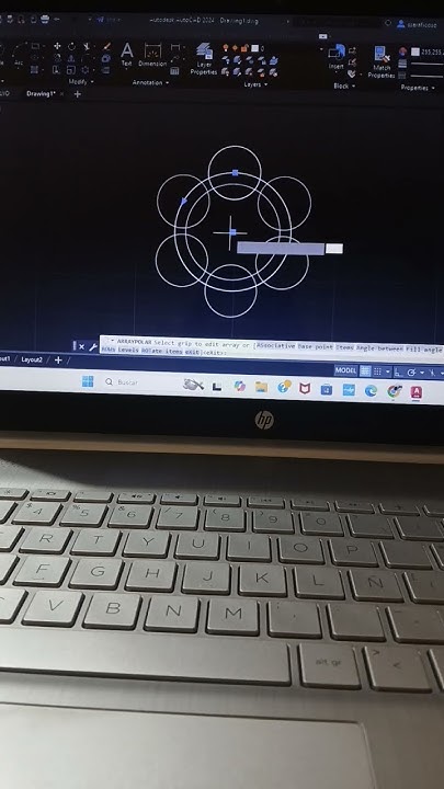 COMO UTILIZAR EL COMANDO POLAR ARRAY( MATRIZ POLAR) EN AUTOCAD- 2024 - YouTube