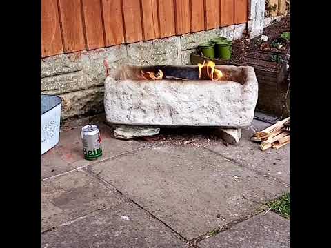 DIY plant pot fire pit - YouTube