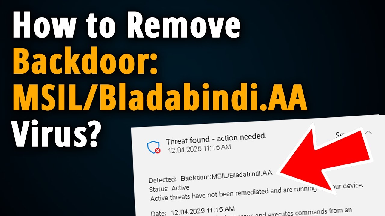How To Remove Backdoor:MSIL/Bladabindi.AA? [ Easy Tutorial ] - YouTube