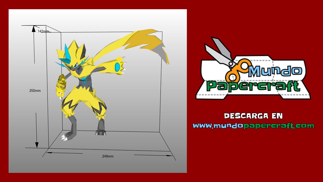 Zeraora de Papercraft - YouTube