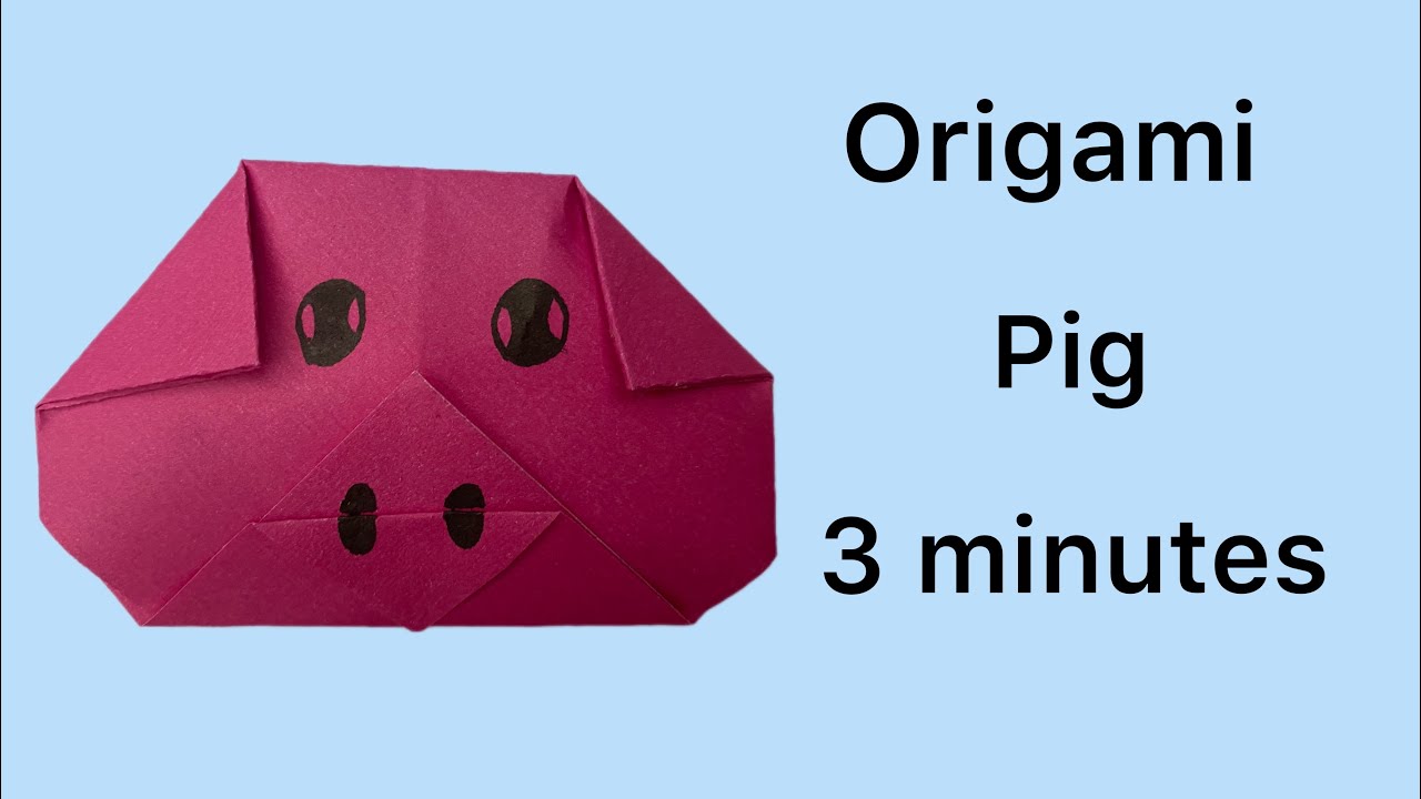 Origami animal faces | paper pig - YouTube