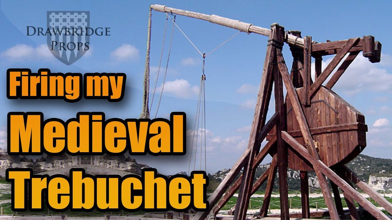 Firing a Replica Medieval Trebuchet - 12 Foot Scale of a French ...