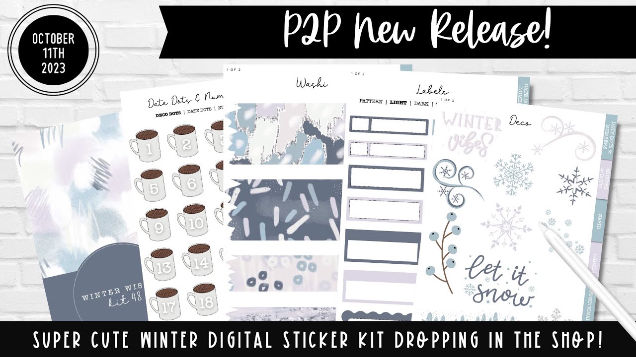 P2P New Release 🥳 | SUPER CUTE Winter Digital Stickers ️☃️ ️ - YouTube