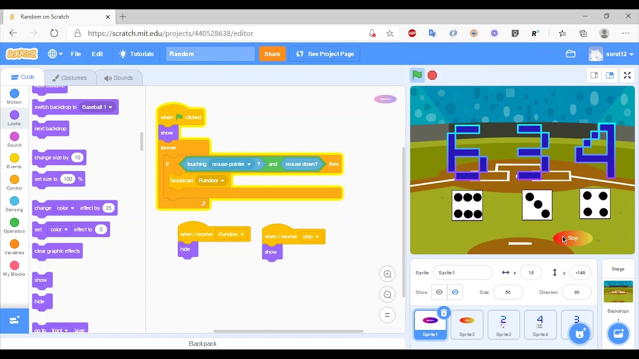 Random Number scratch - YouTube